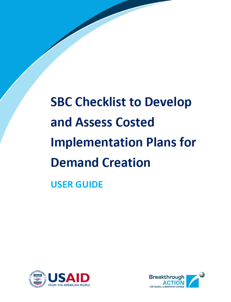 SBC Checklist to Develop and Assess Costed Implementation Plans for ...